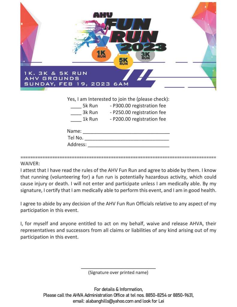 AHV FUN RUN 2023!